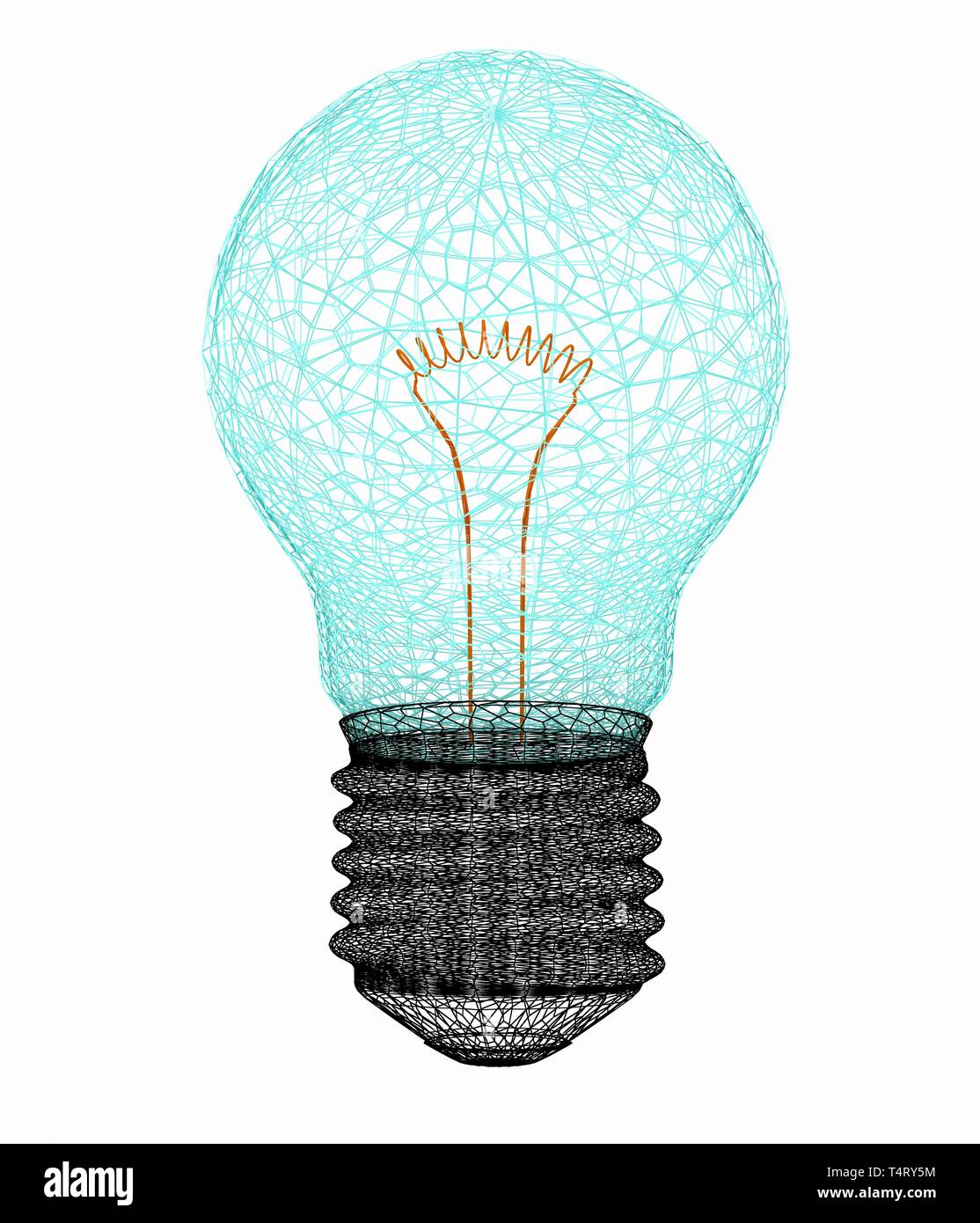 3d bulb icon Stock Photo - Alamy