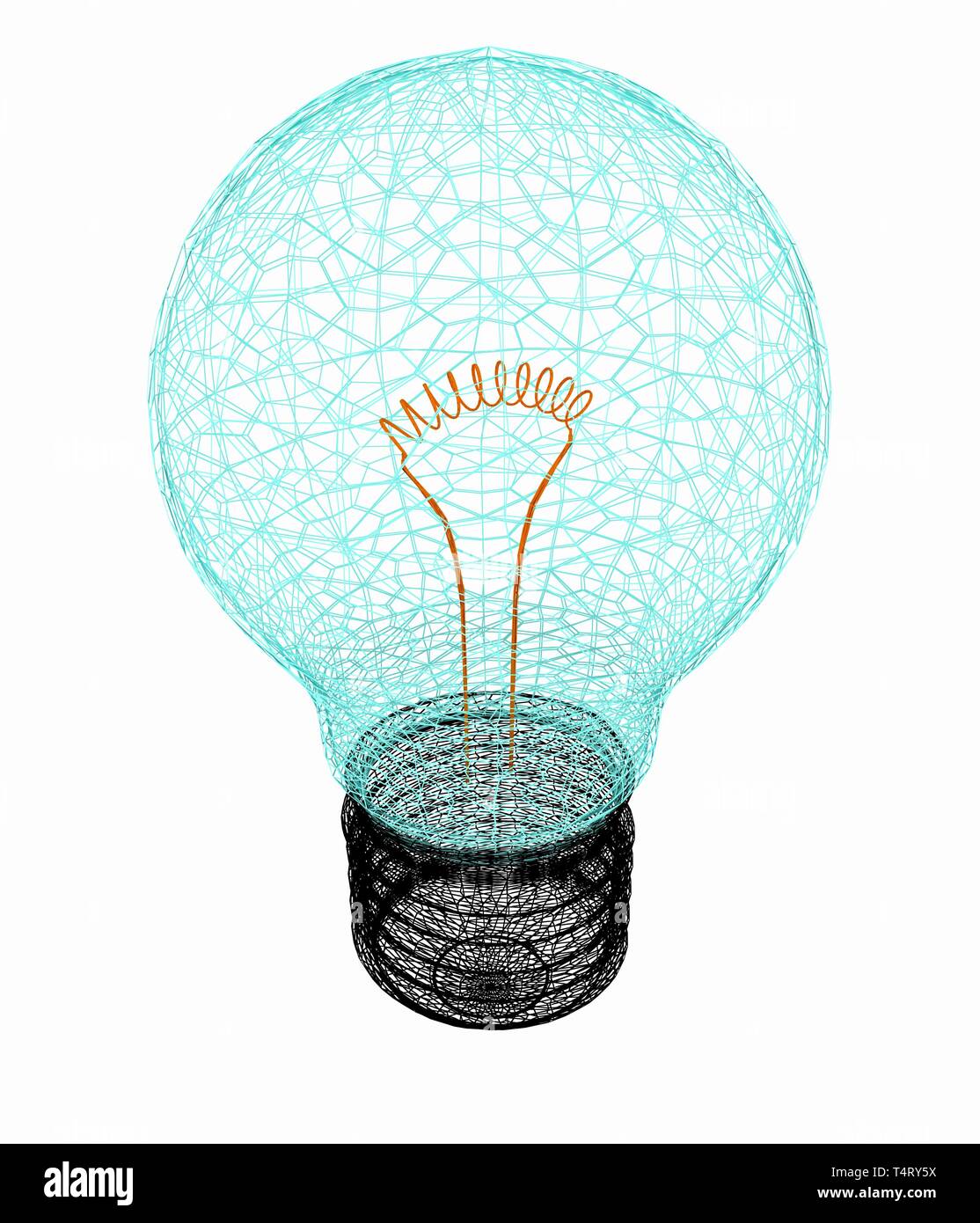 3d bulb icon Stock Photo - Alamy