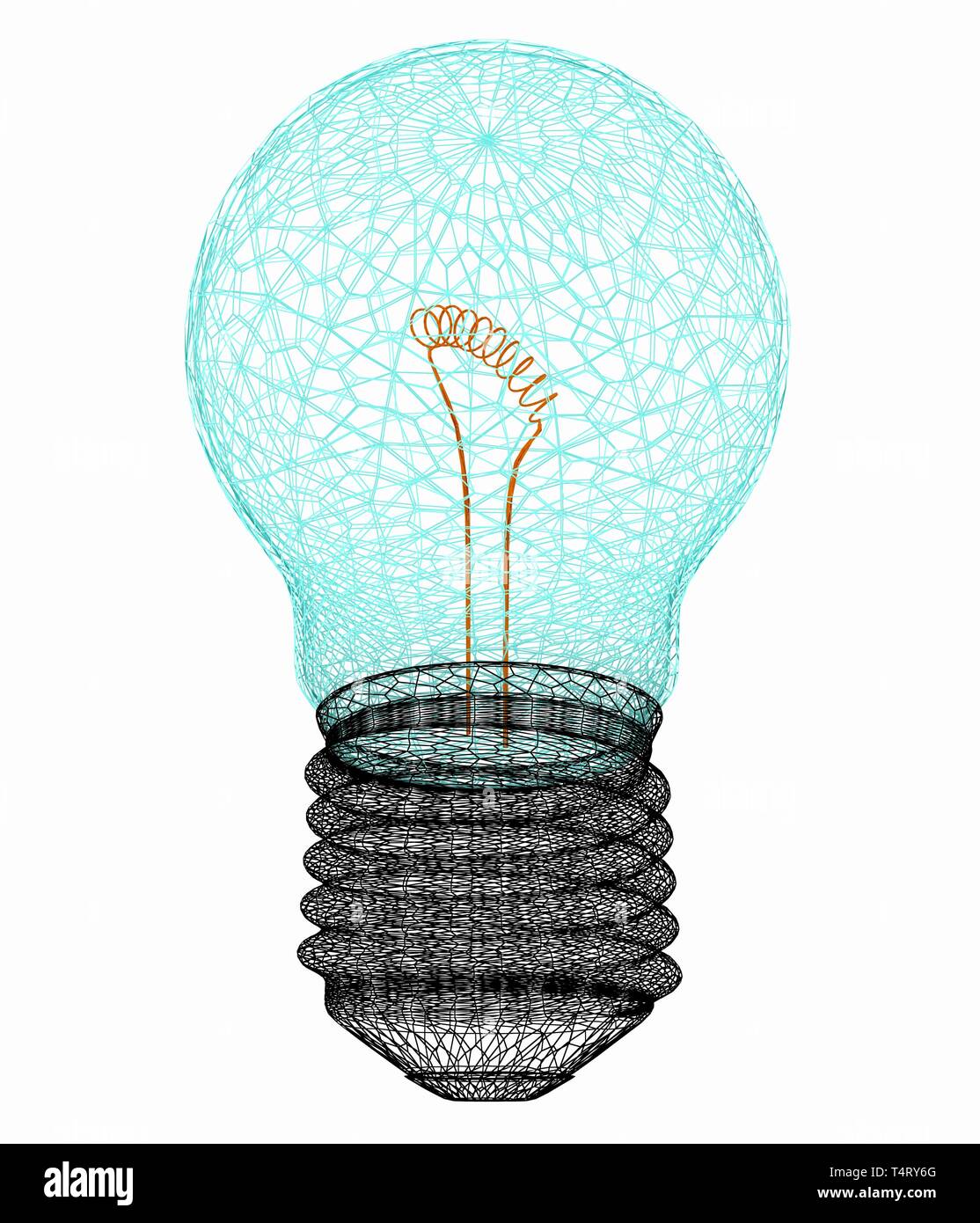 3d bulb icon Stock Photo - Alamy