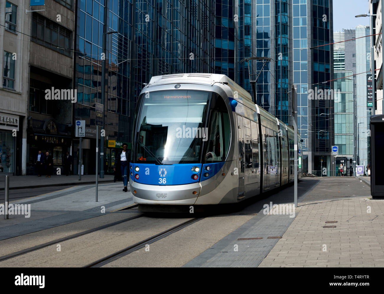 Birmingham city centre tram hi-res stock photography and images - Alamy