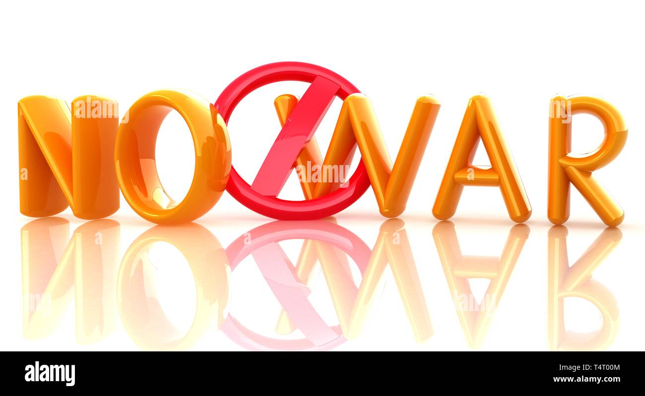 "No war" text and sign Stock Photo - Alamy
