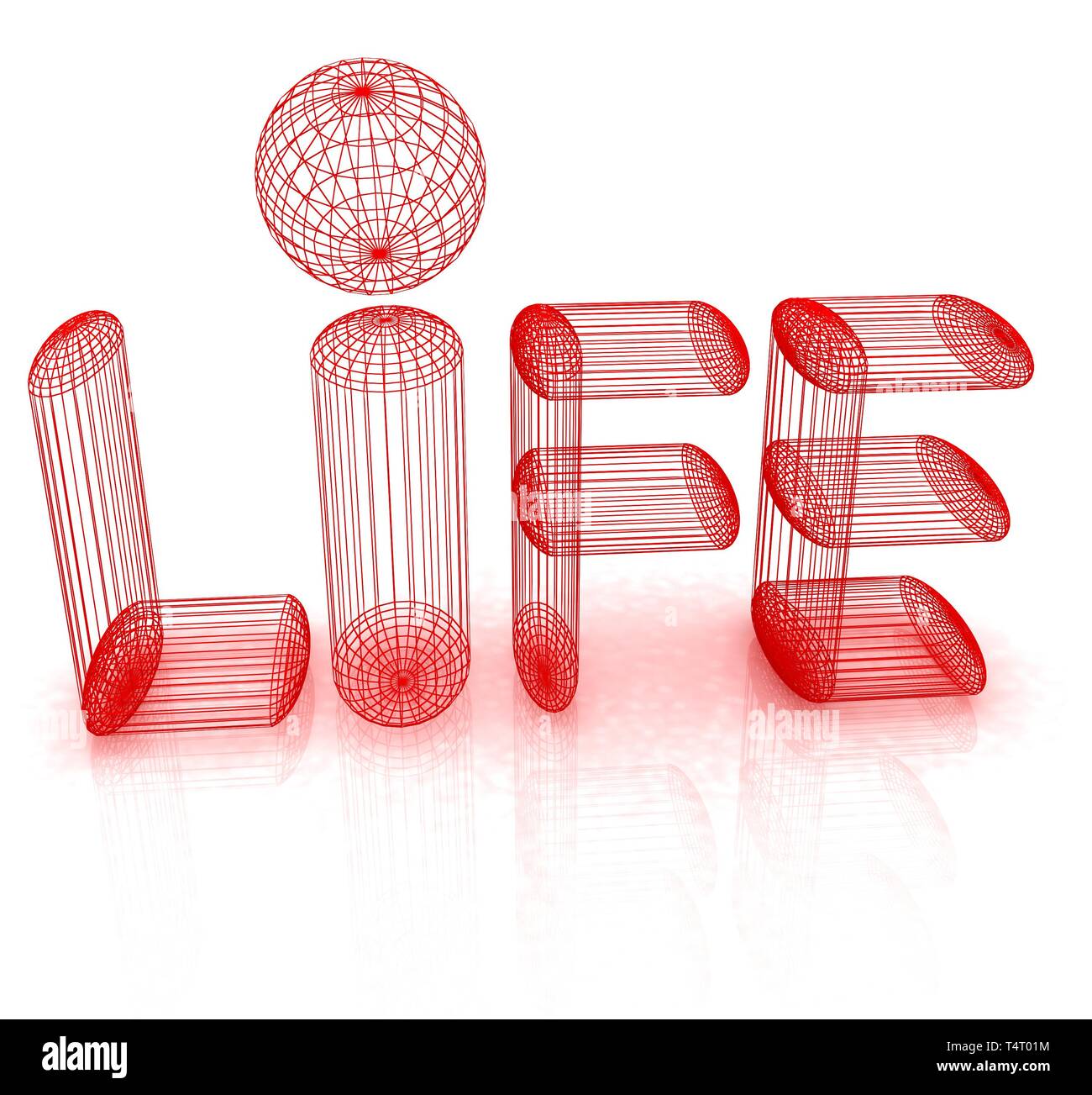 3d text "life Stock Photo - Alamy