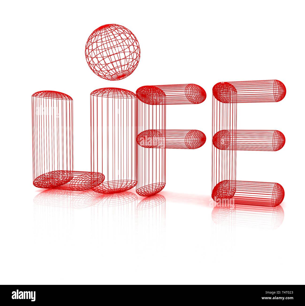 3d text "life Stock Photo - Alamy