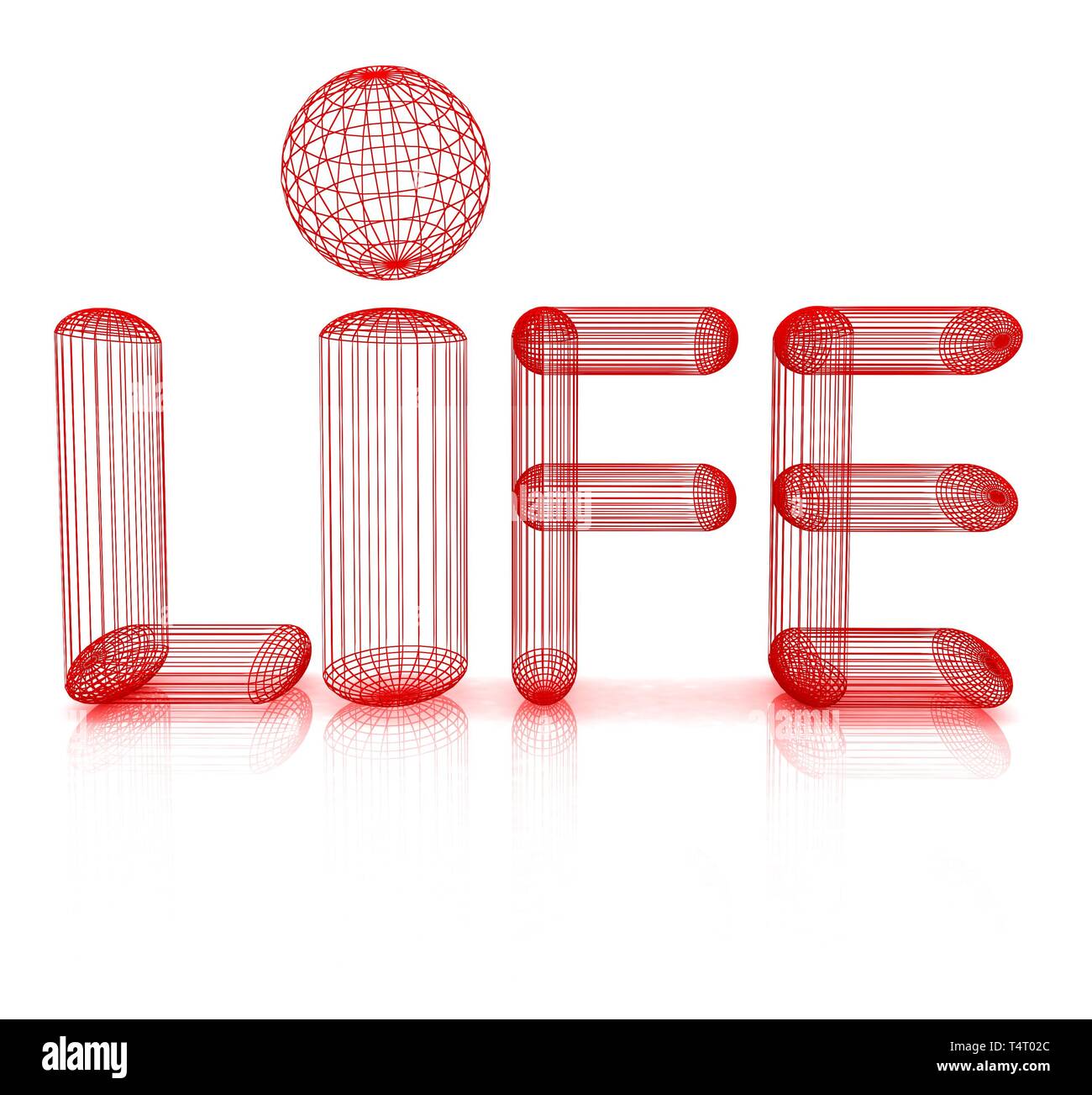 3d text "life Stock Photo - Alamy