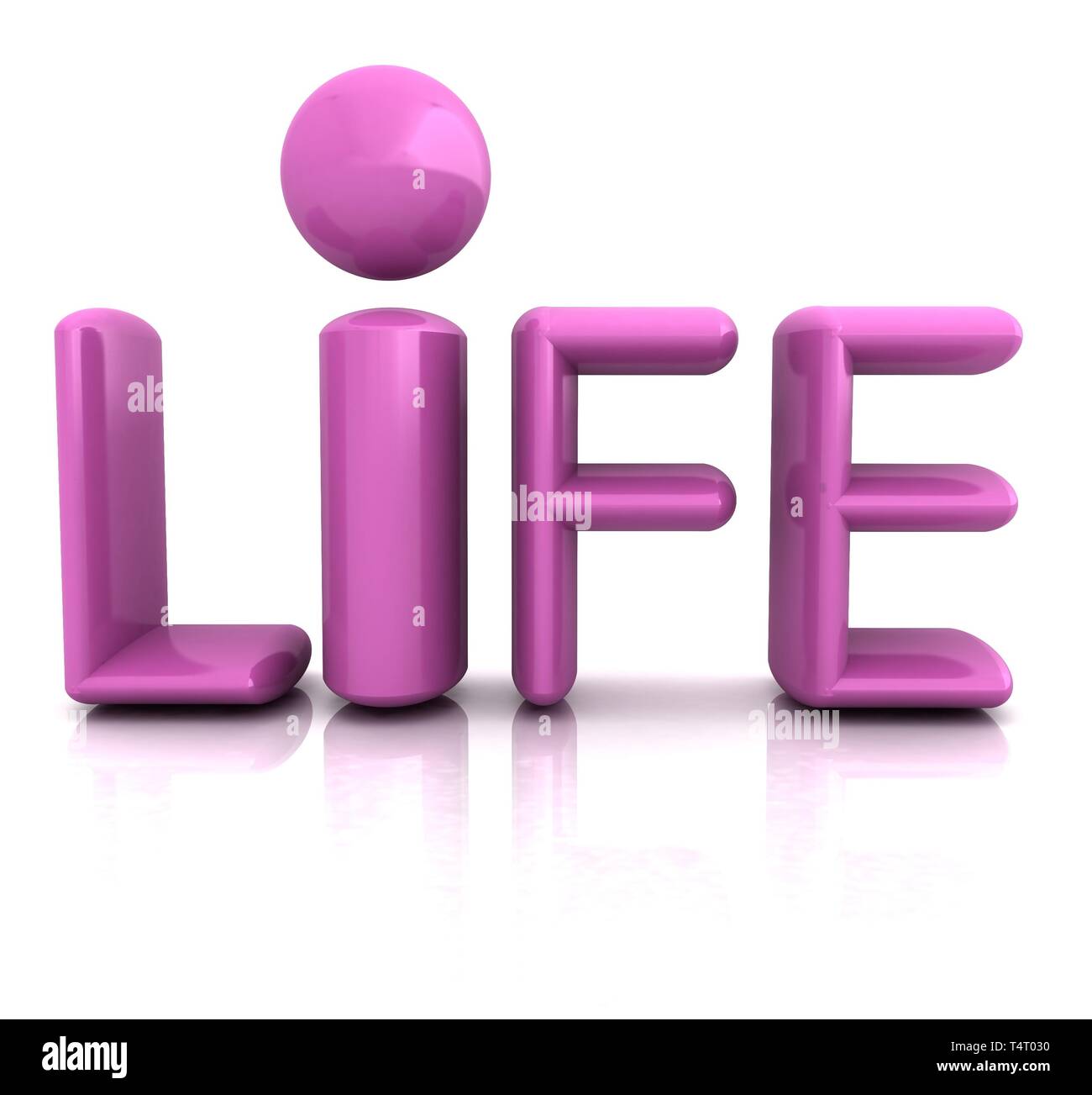 3d text "life Stock Photo - Alamy