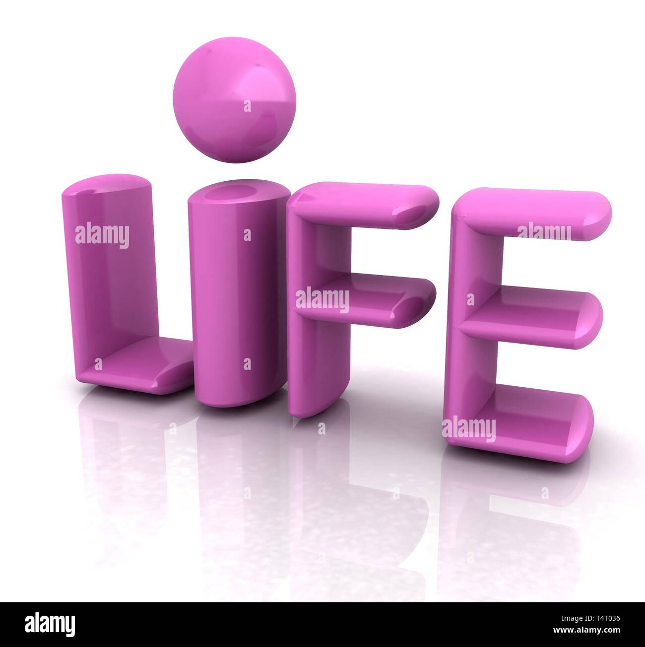 3d text "life Stock Photo - Alamy