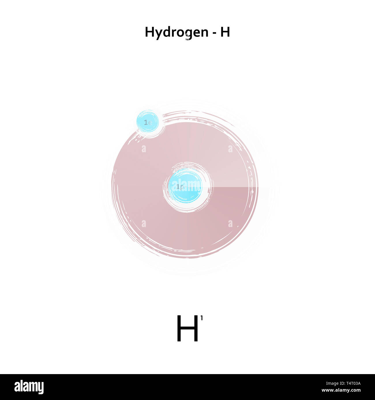 Hydrogen chemical element atomic structure illustration backdrop Stock ...