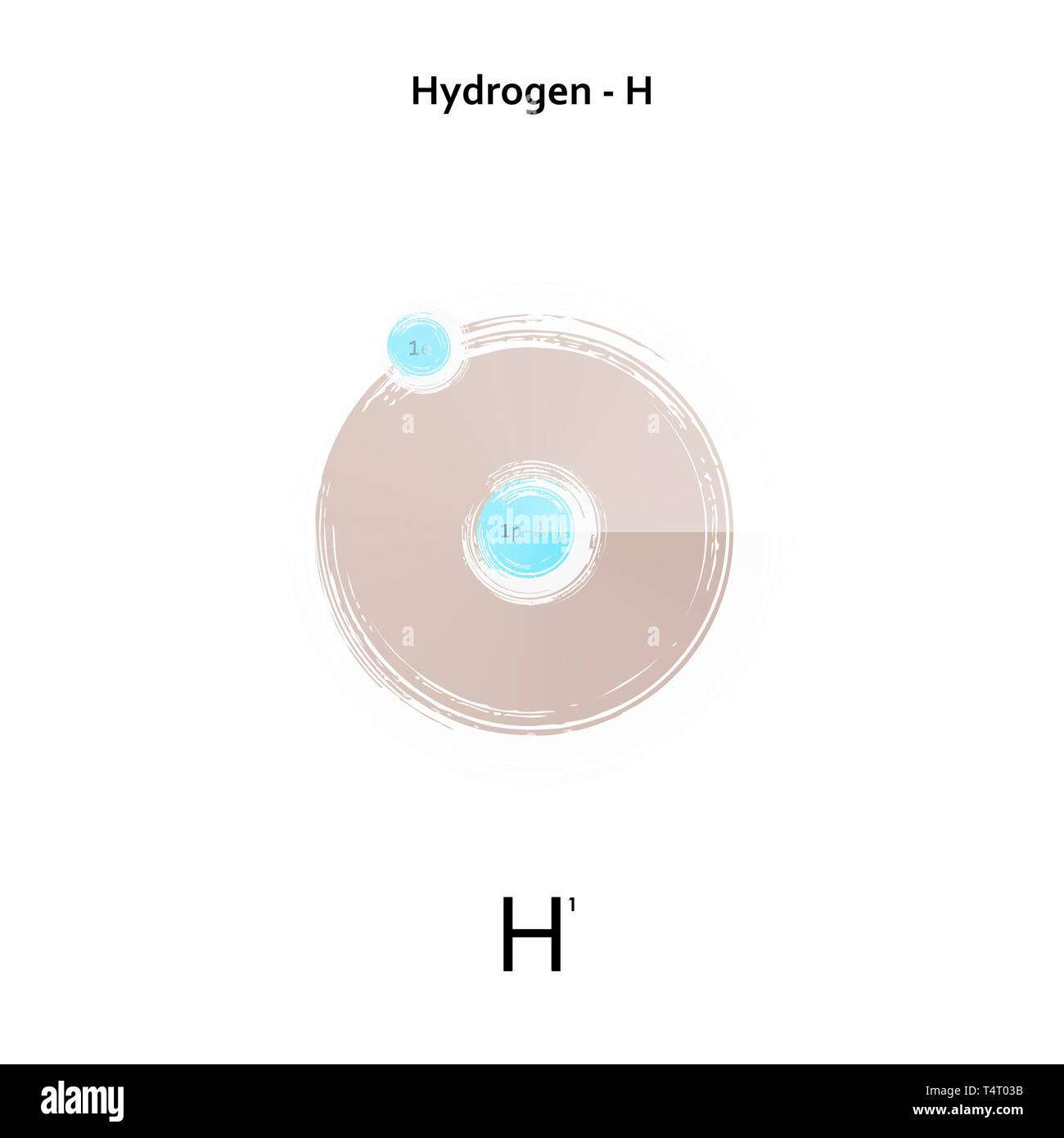 Hydrogen chemical element atomic structure illustration backdrop Stock ...