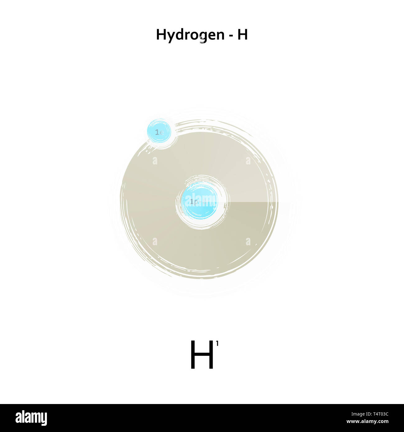 Hydrogen chemical element atomic structure illustration backdrop Stock ...