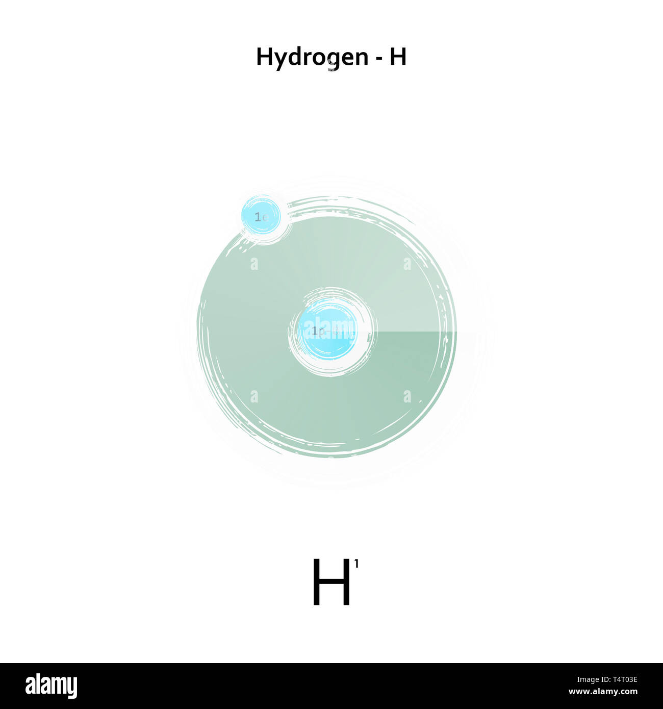 Hydrogen chemical element atomic structure illustration backdrop Stock ...