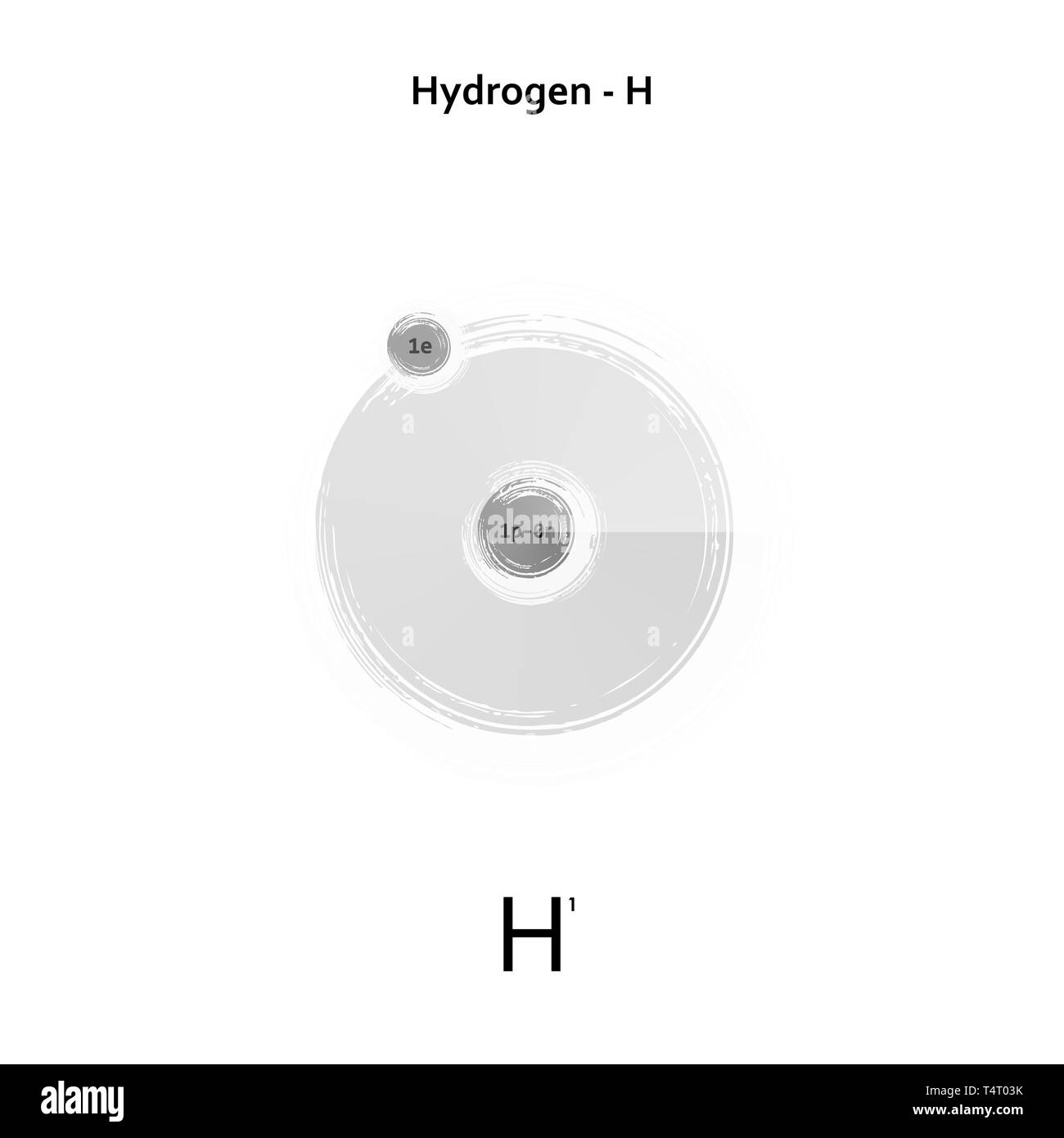 Hydrogen chemical element atomic structure illustration backdrop Stock ...