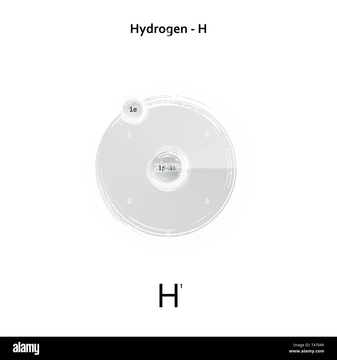 Hydrogen chemical element atomic structure illustration backdrop Stock ...