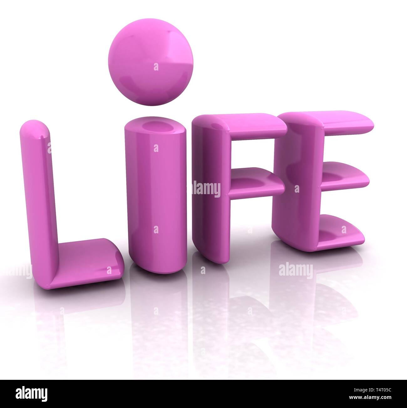 3d text "life Stock Photo - Alamy