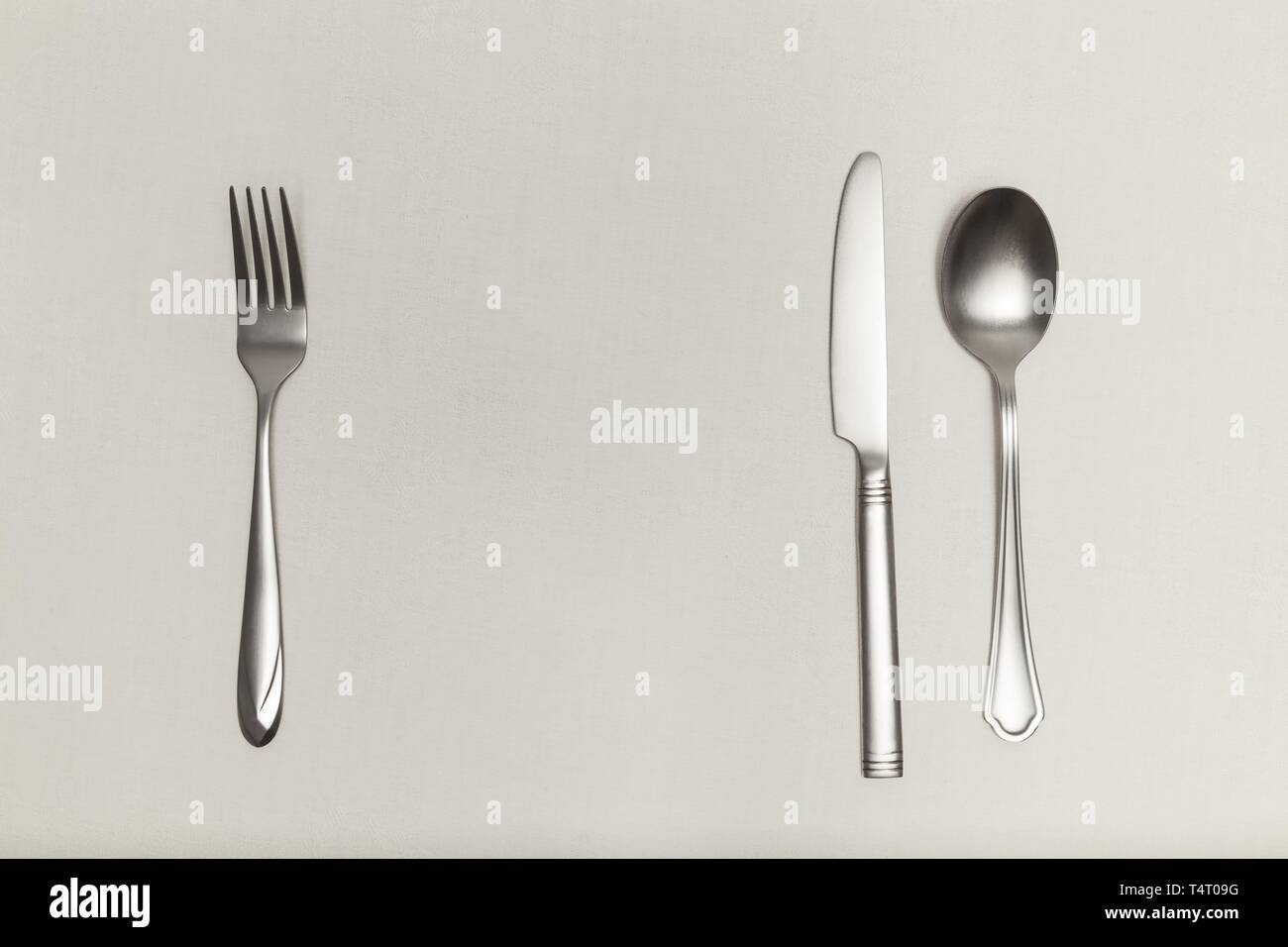 Fork knife top view hi-res stock photography and images - Alamy