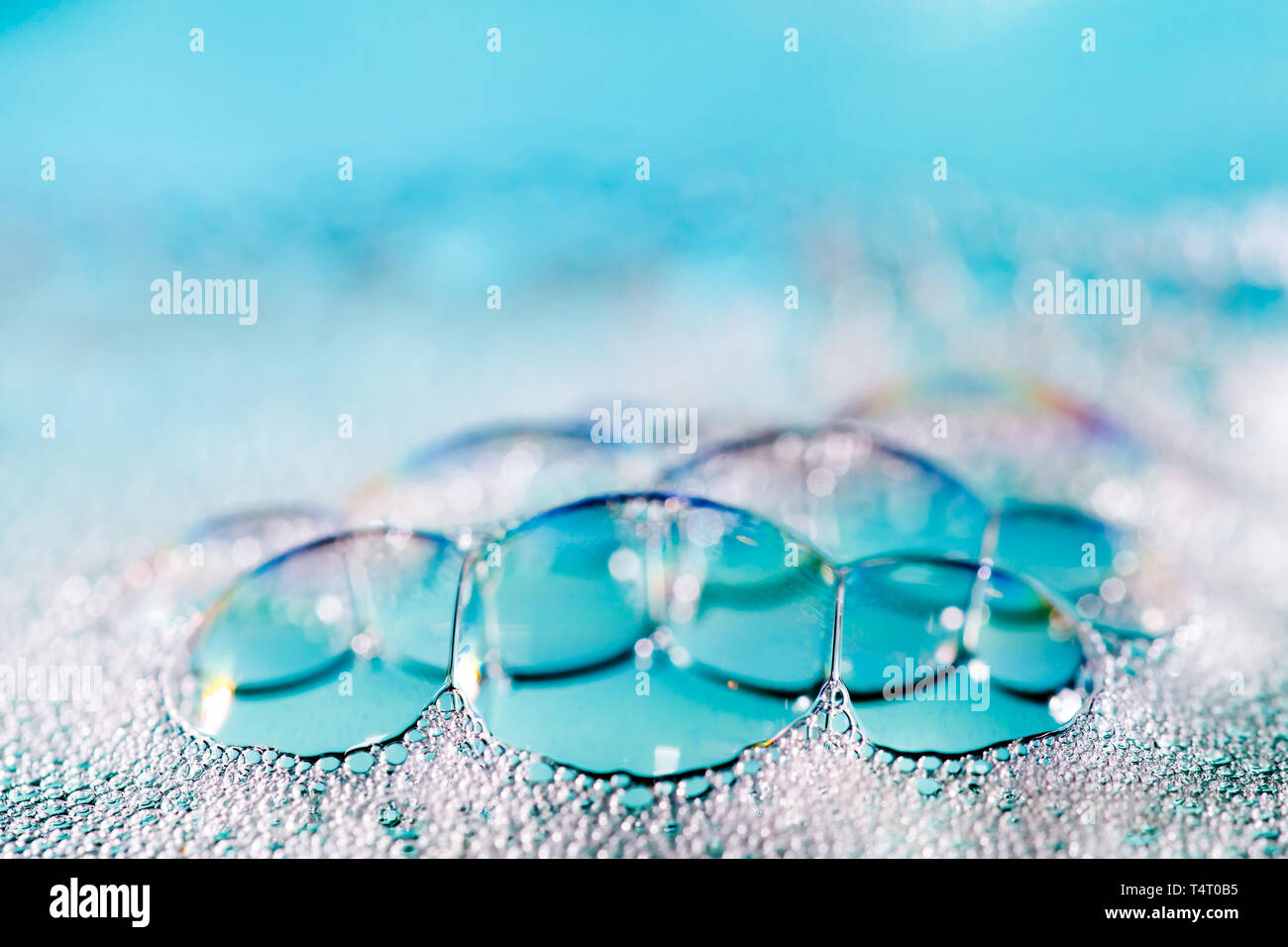 Clean blue soap bubbles and suds Stock Photo - Alamy