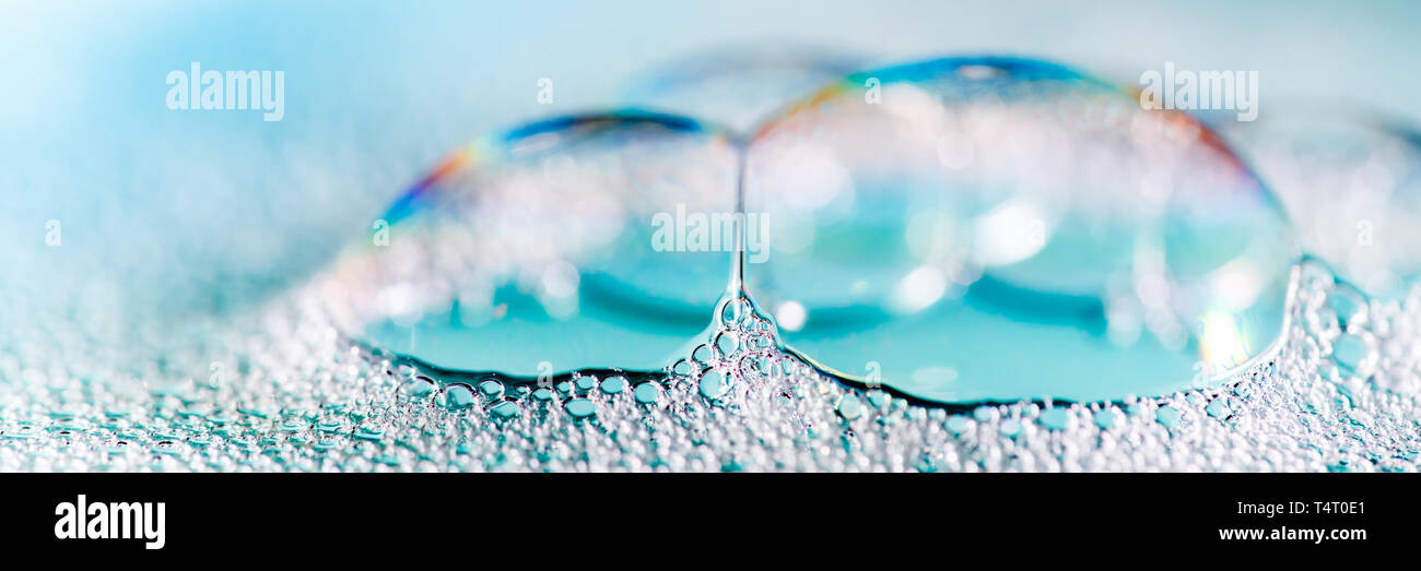 Clean blue soap bubbles and suds Stock Photo - Alamy