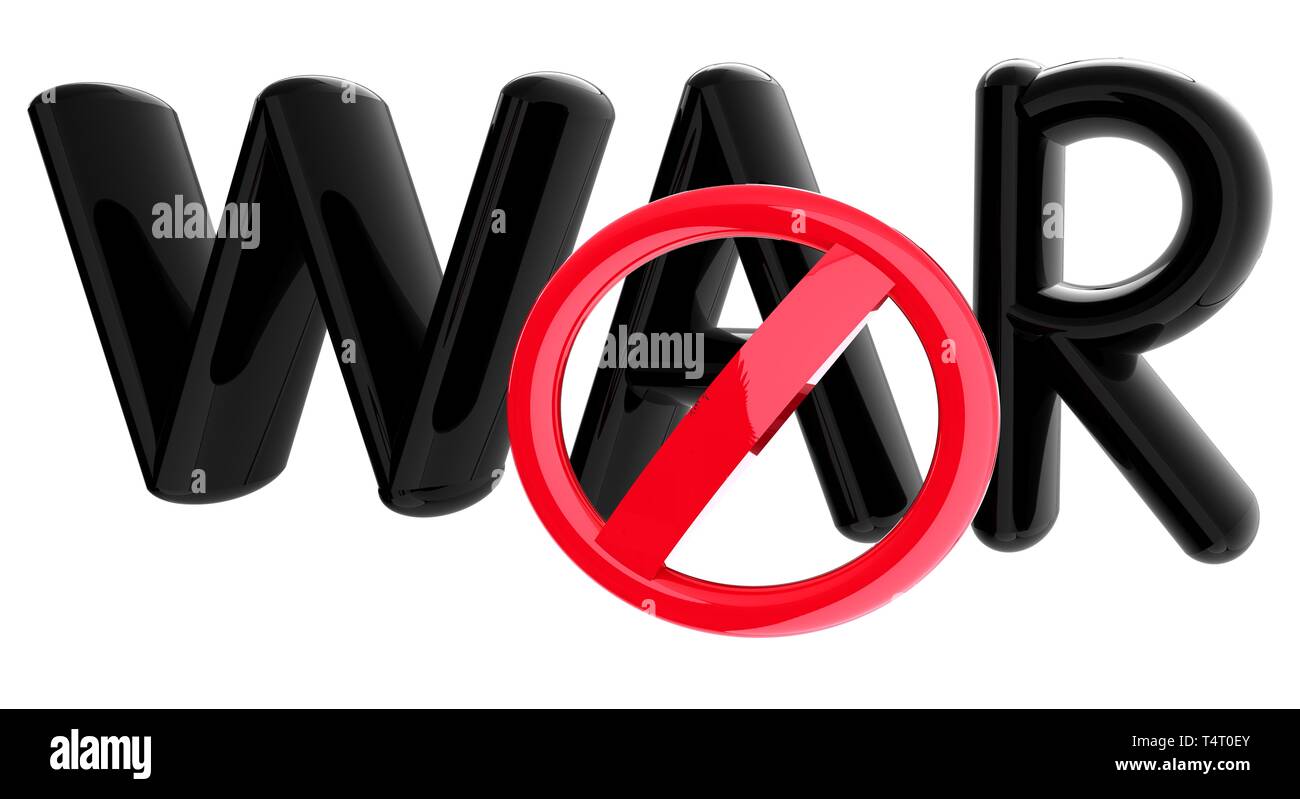 "No war" text and sign Stock Photo - Alamy