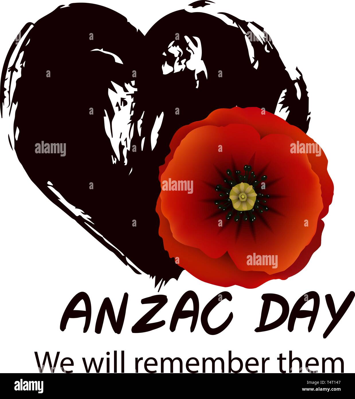 Anzac day background with red abstract poppies. Red poppy flower on ...
