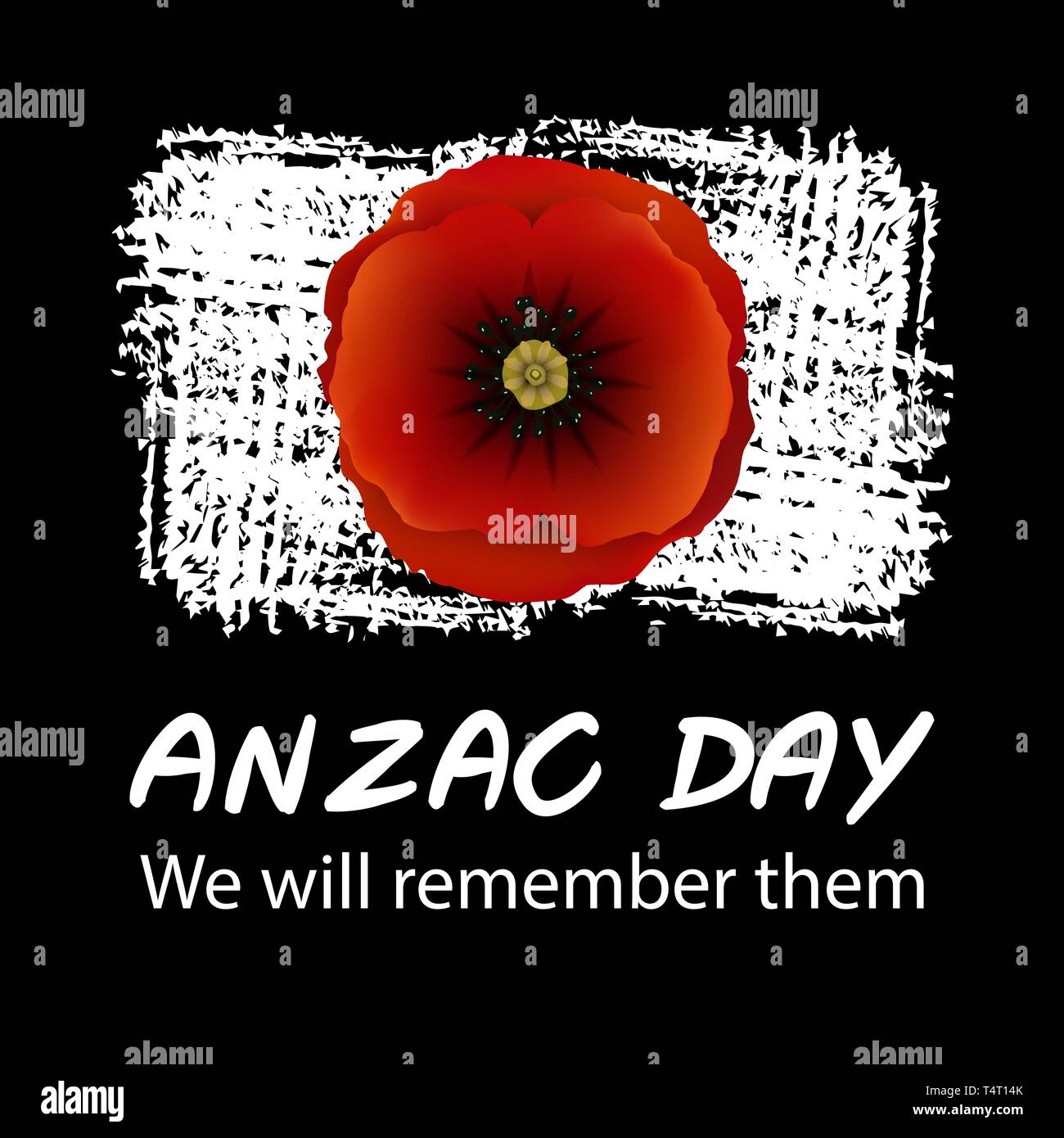 Anzac day background with red abstract poppies. Red poppy flower on ...