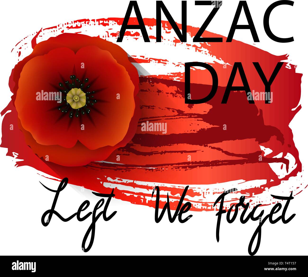 Anzac day background with red abstract poppies. Red poppy flower on ...