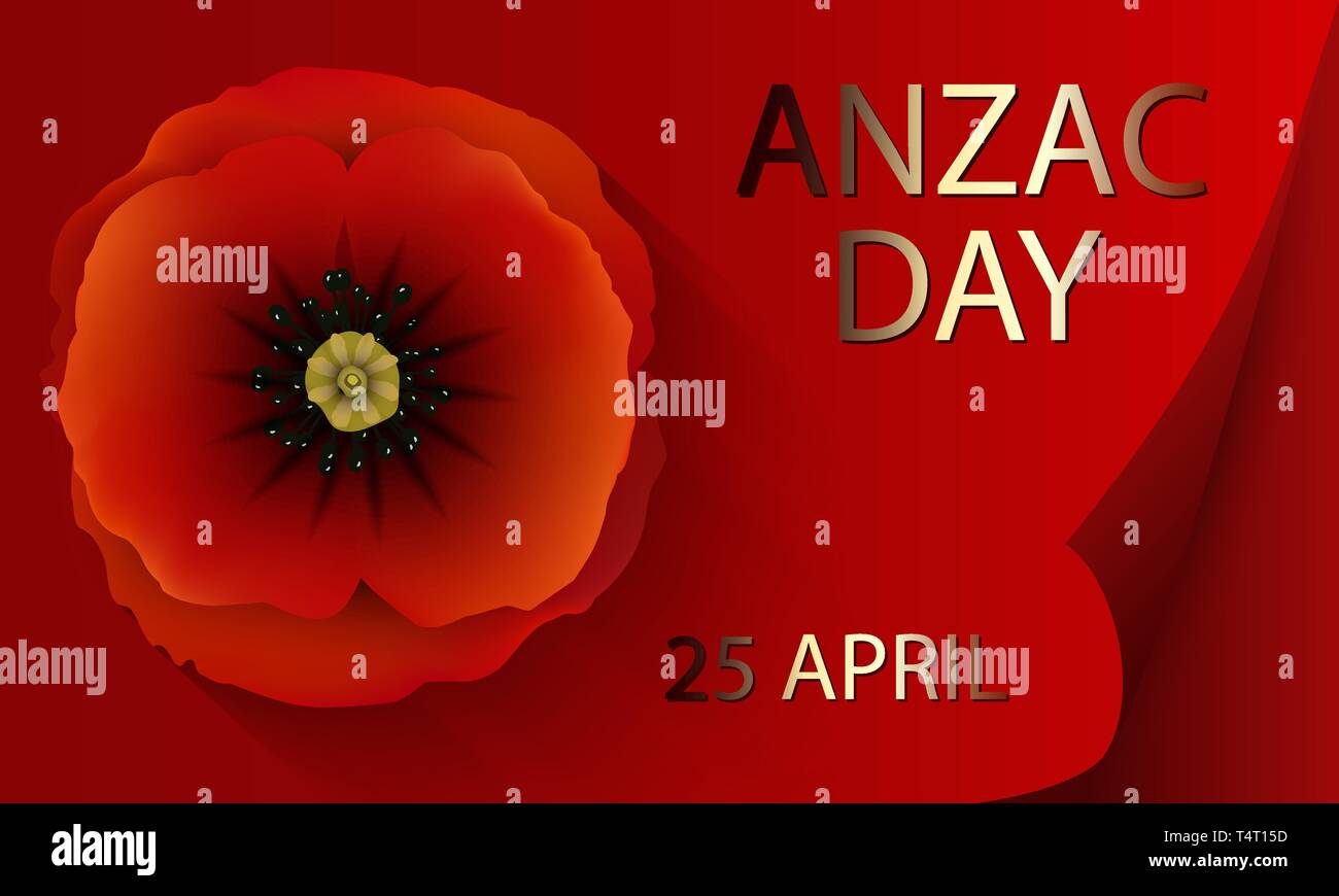 Anzac day background with red abstract poppies. illustration Stock ...
