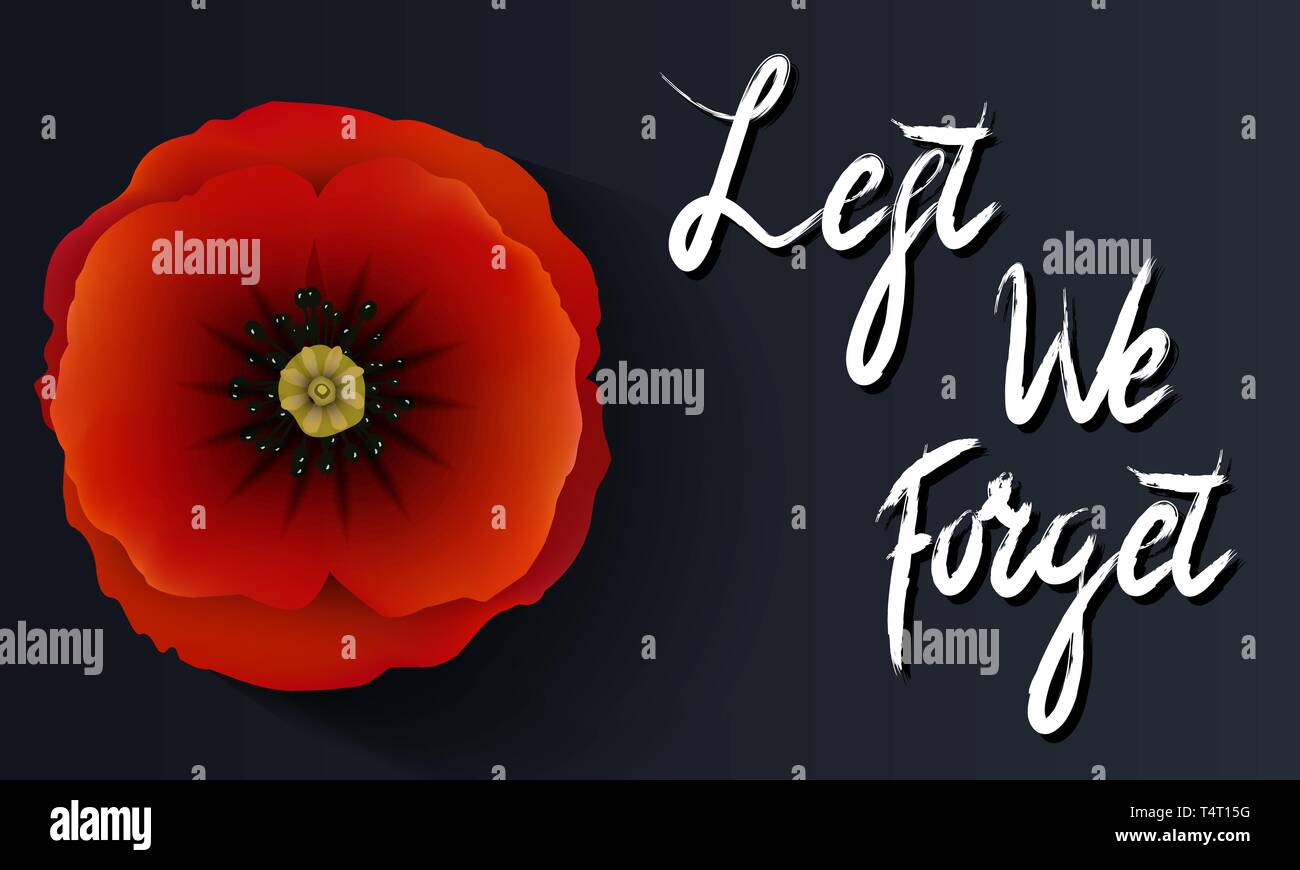 Anzac day background with red abstract poppies. illustration Stock ...