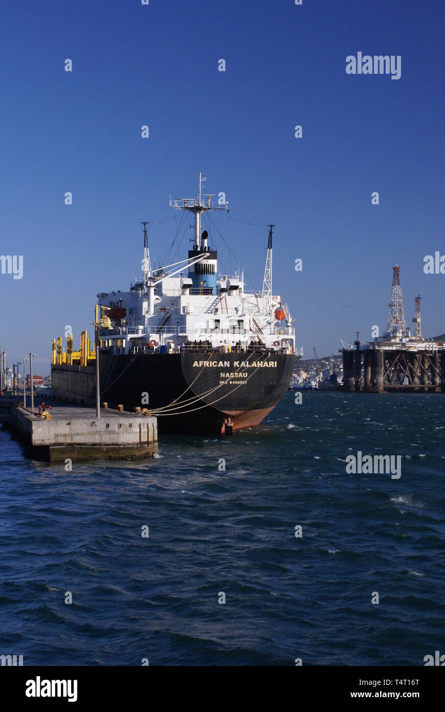 The dry cargo vessel African Kalahari in the waters of Duncan Dock ...
