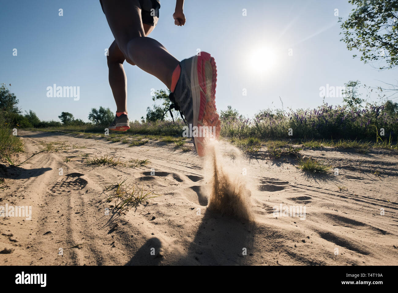 Athletic man running mountain hi-res stock photography and images - Alamy
