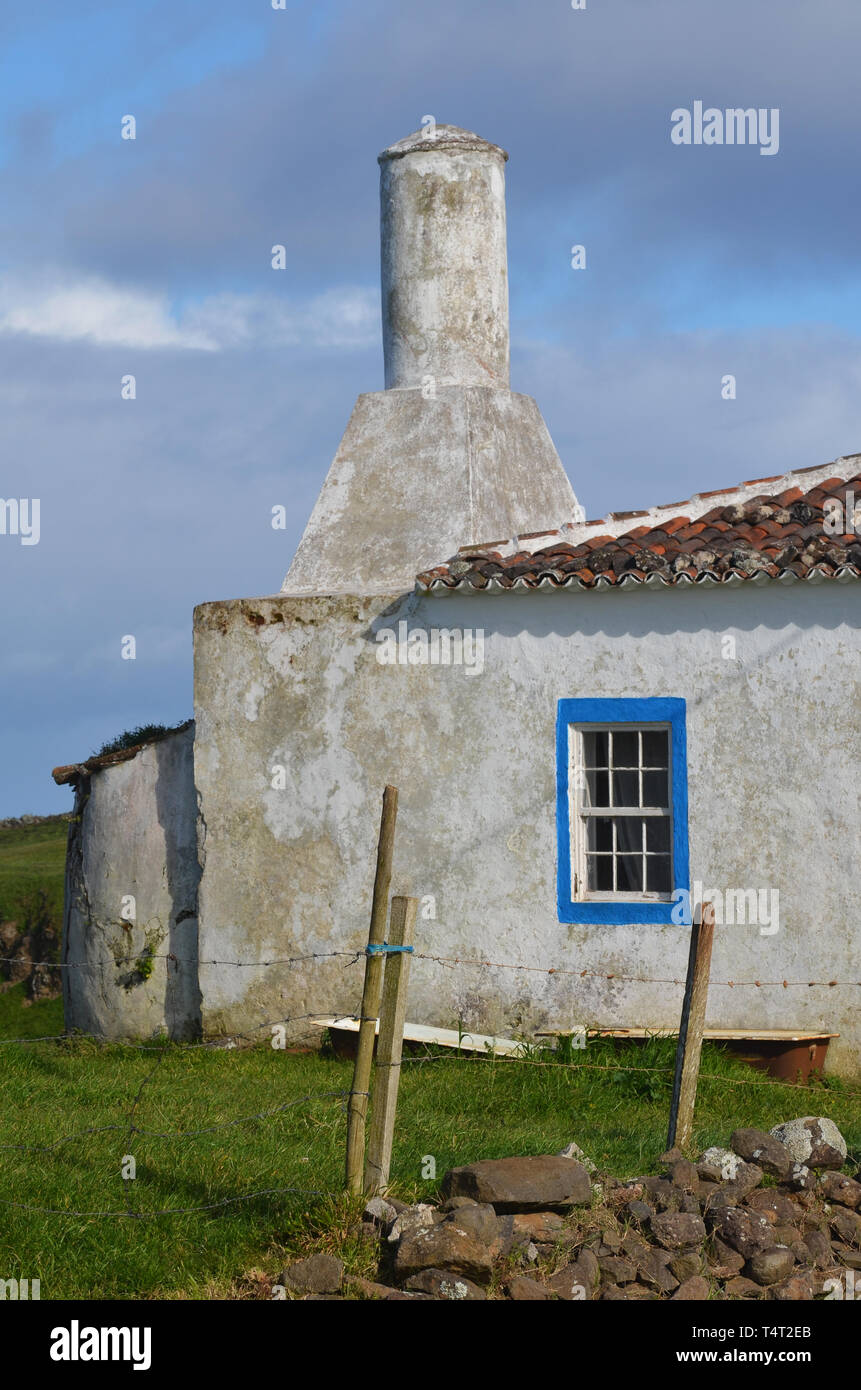 Traditional houses and rural landscapes in Norte, a small parish in the ...