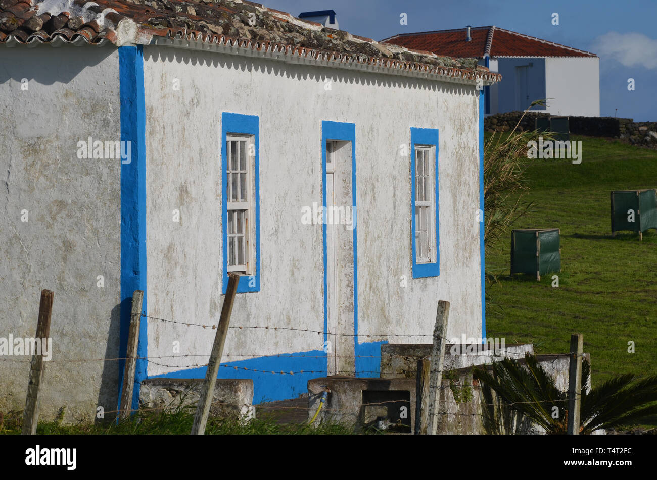 Traditional houses and rural landscapes in Norte, a small parish in the ...