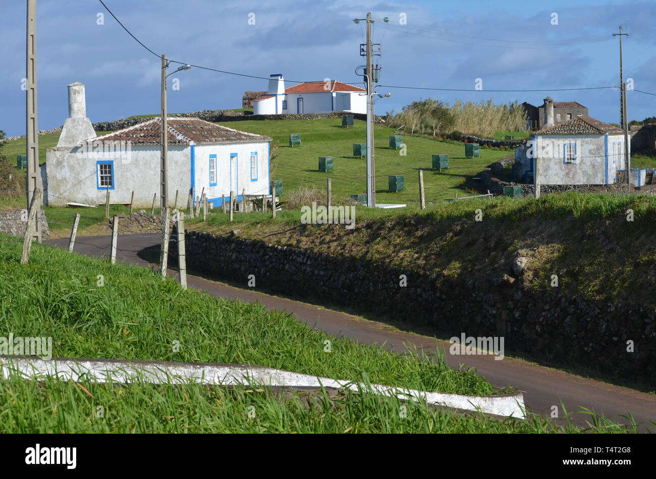 Traditional houses and rural landscapes in Norte, a small parish in the ...