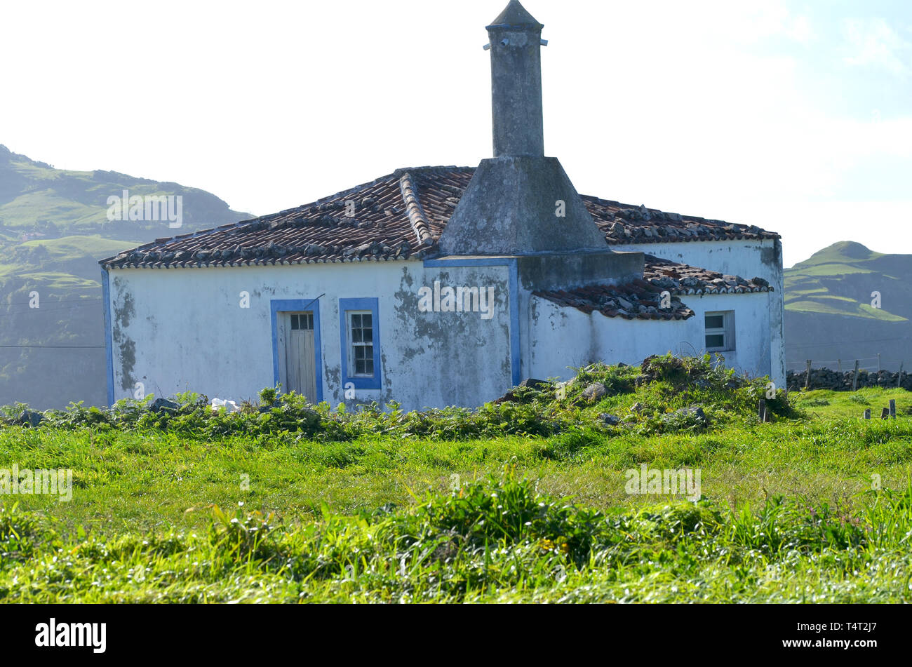 Traditional houses and rural landscapes in Norte, a small parish in the ...
