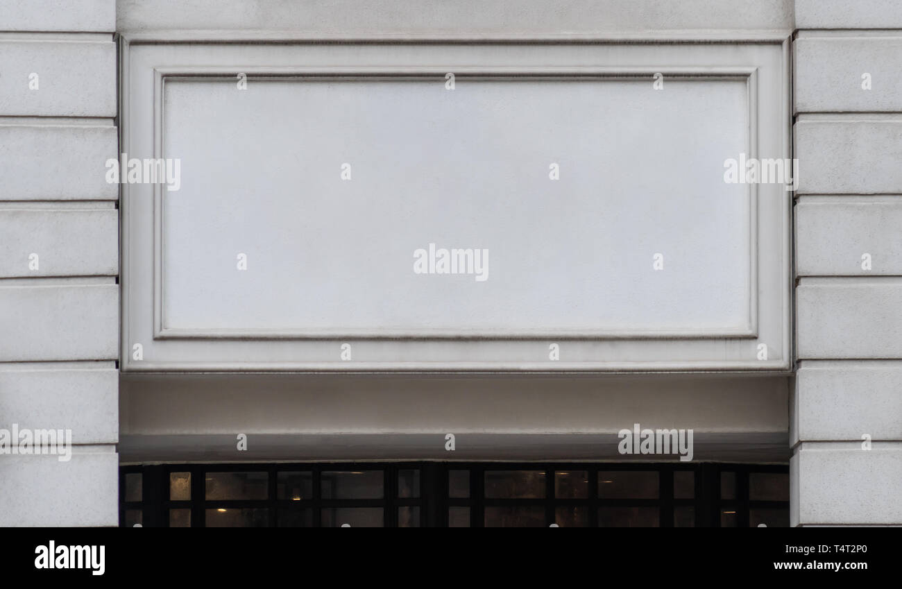 Blank Empty Concrete Signage space on building entrance Stock Photo - Alamy