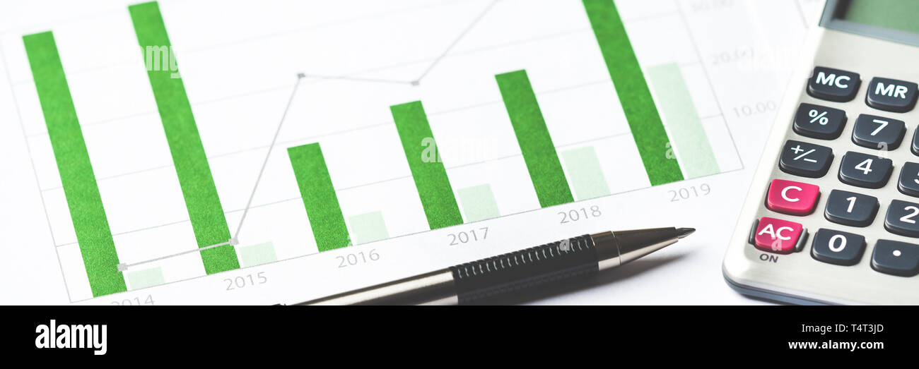 Business chart showing financial success Stock Photo - Alamy