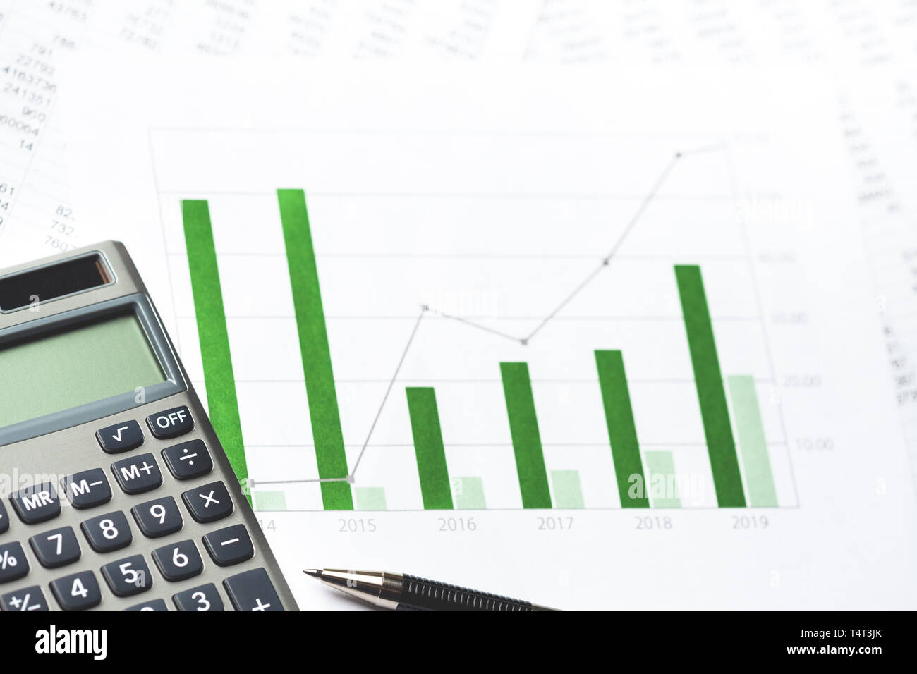 Business chart showing financial success Stock Photo - Alamy