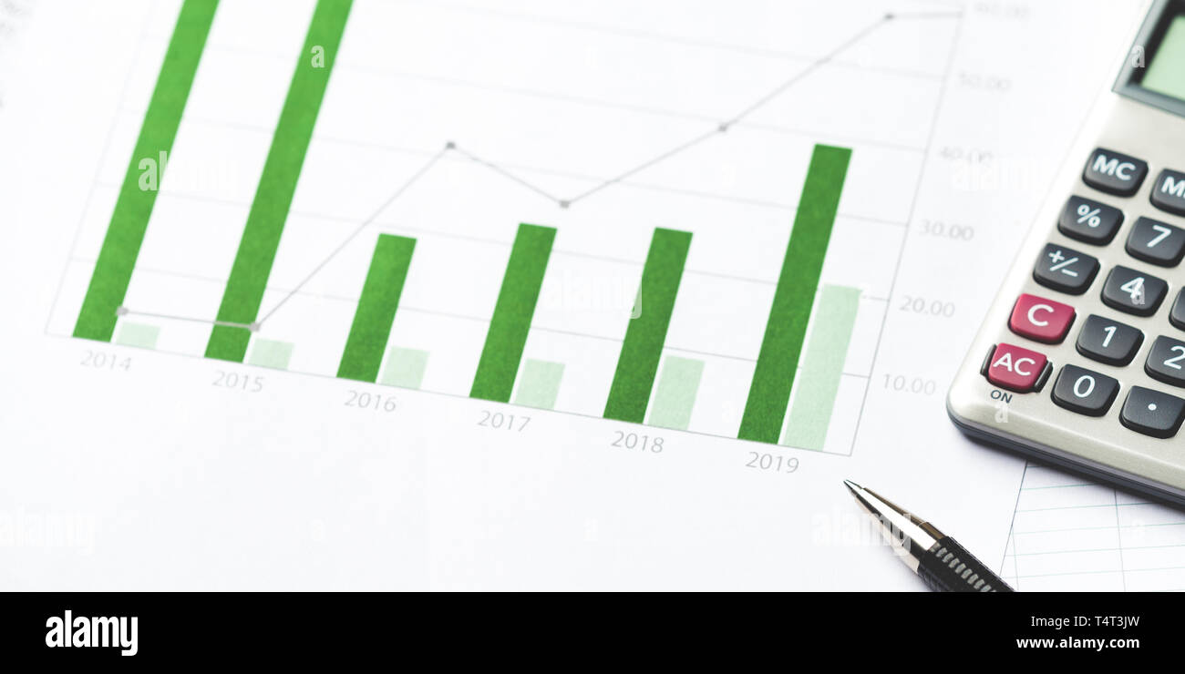 Business chart showing financial success Stock Photo - Alamy