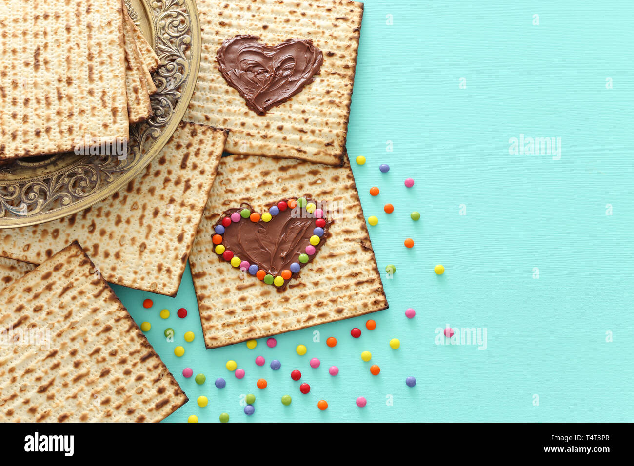 Pesah celebration concept (jewish Passover holiday) with chocolate ...