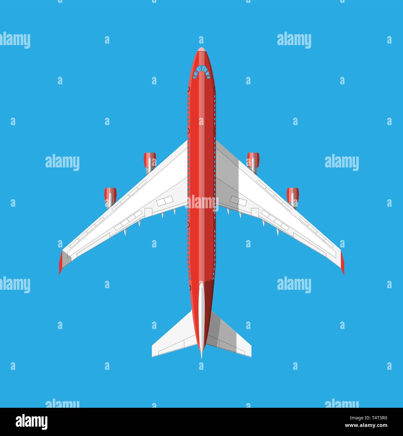 Commercial Airplane Top View