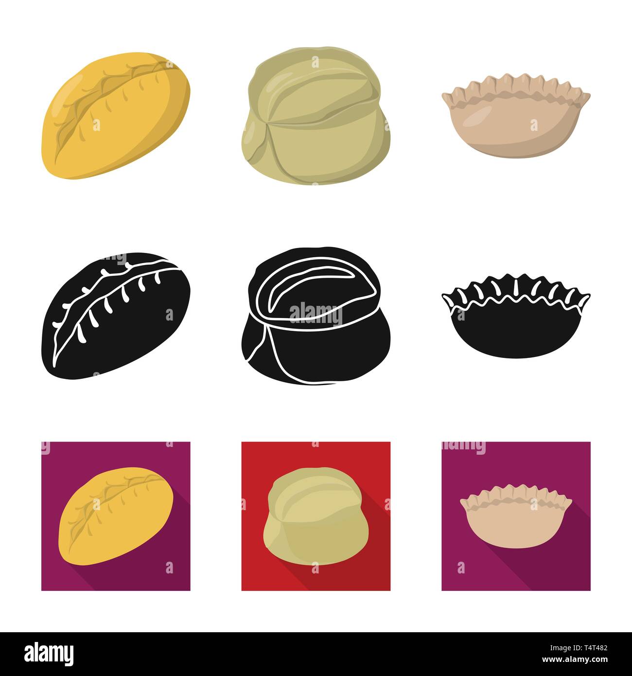 Vector design of products and cooking symbol. Set of products and ...