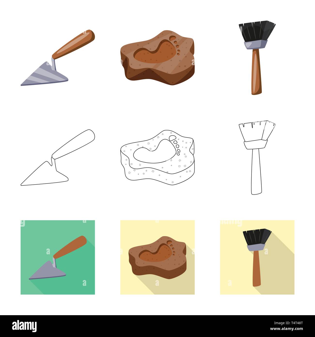 Vector illustration of story and items symbol. Set of story and ...