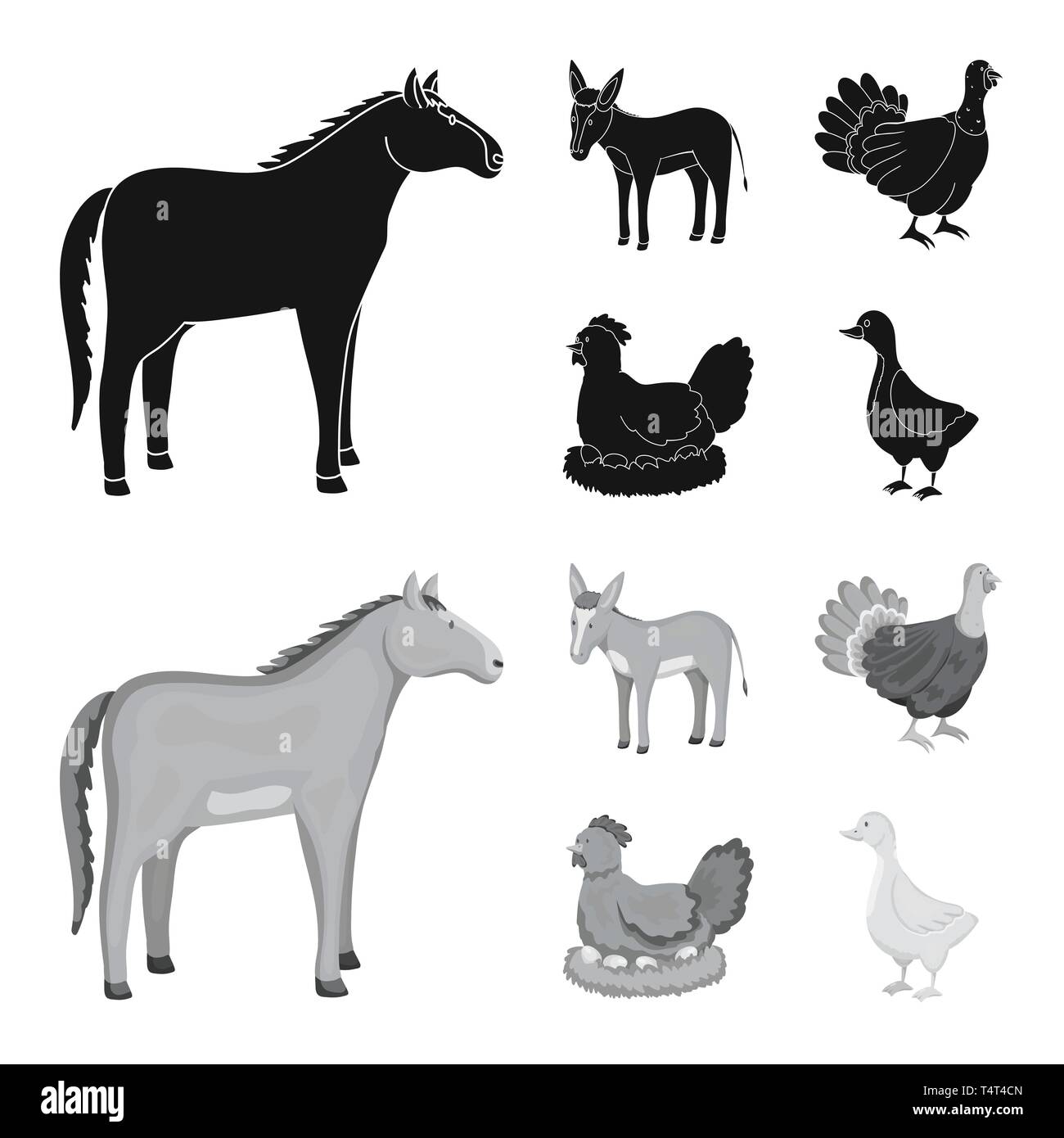 Mule rearing Stock Vector Images - Alamy