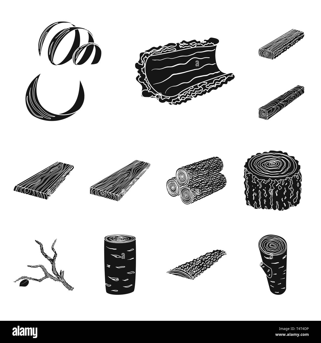 Vector design of hardwood and construction icon. Set of hardwood and ...