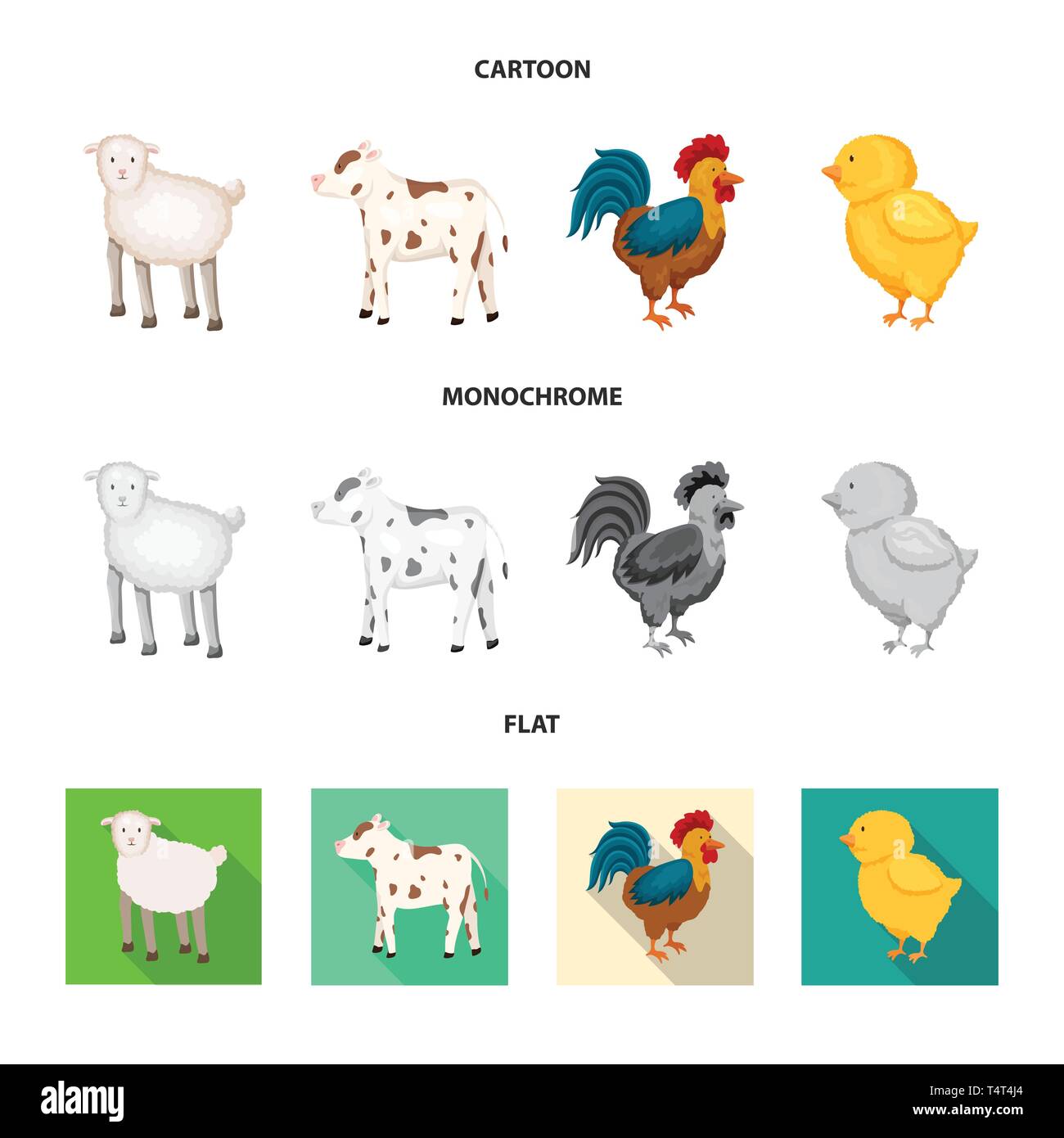 Vector illustration of breeding and kitchen sign. Set of breeding and ...