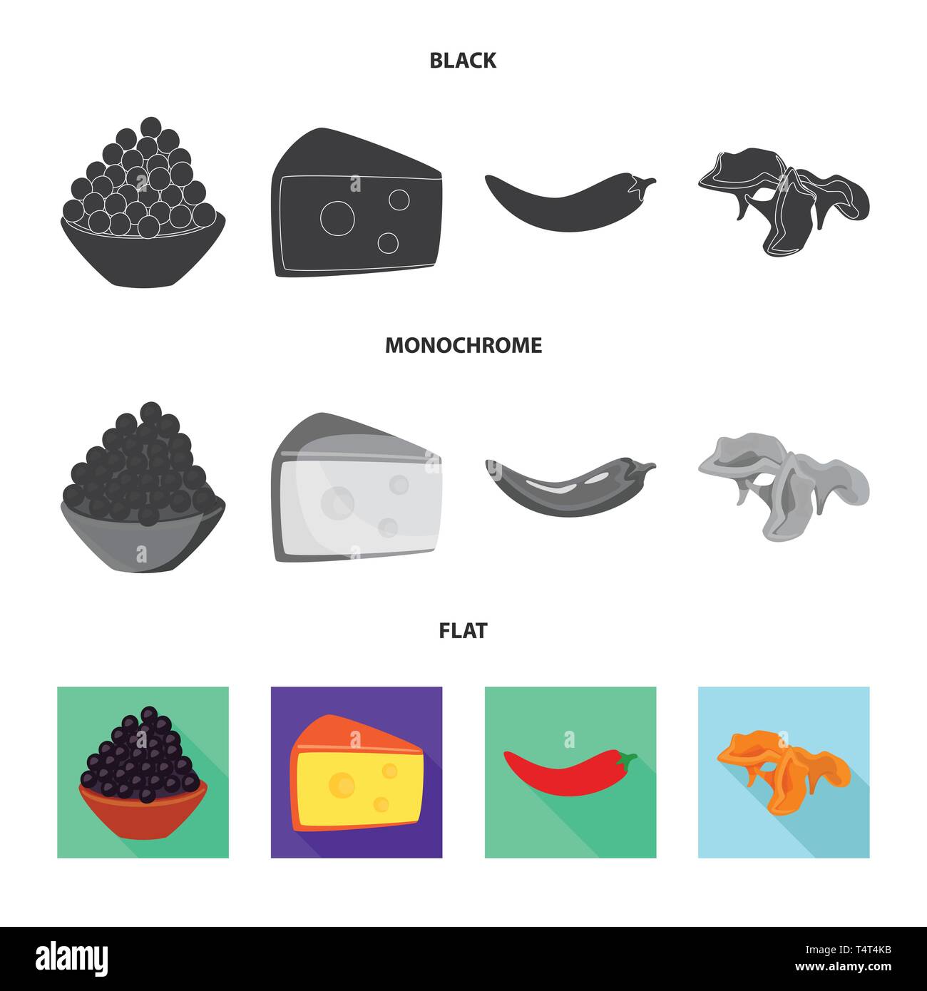 Vector illustration of taste and product logo. Set of taste and cooking ...