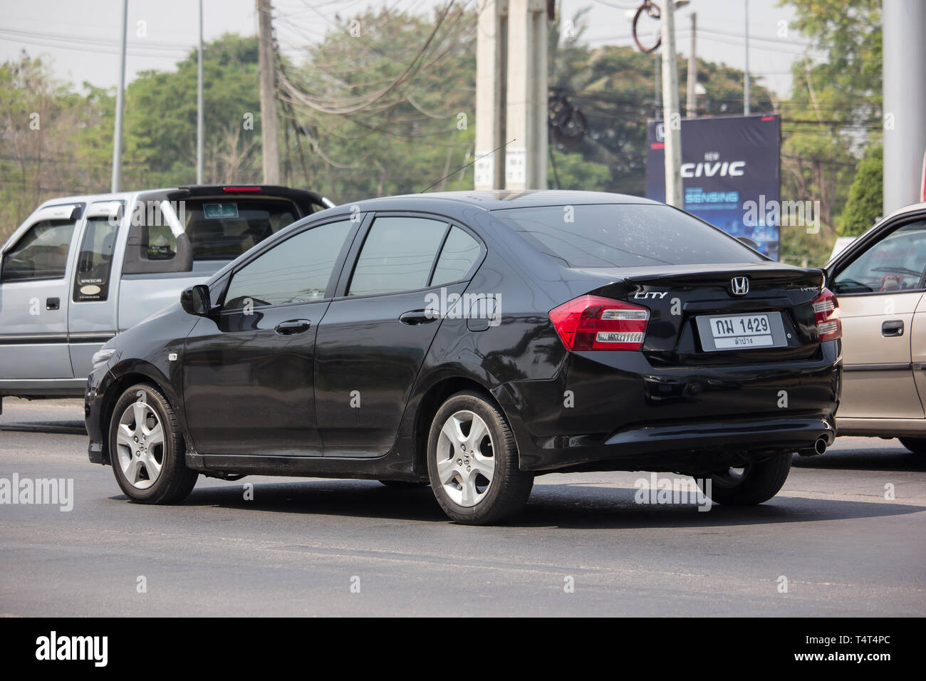 Chiangmai, Thailand - April 9 2019: Private Honda City Compact car ...