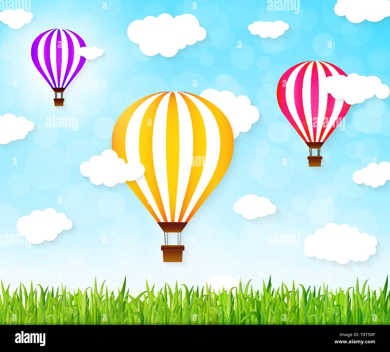 Colorful hot air balloons. Vector illustration Stock Vector Image & Art ...