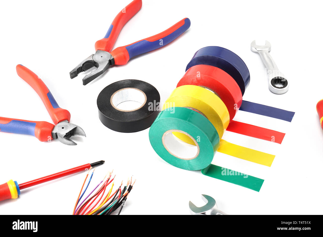 Composition of tools for the electrician repair and its protection and ...