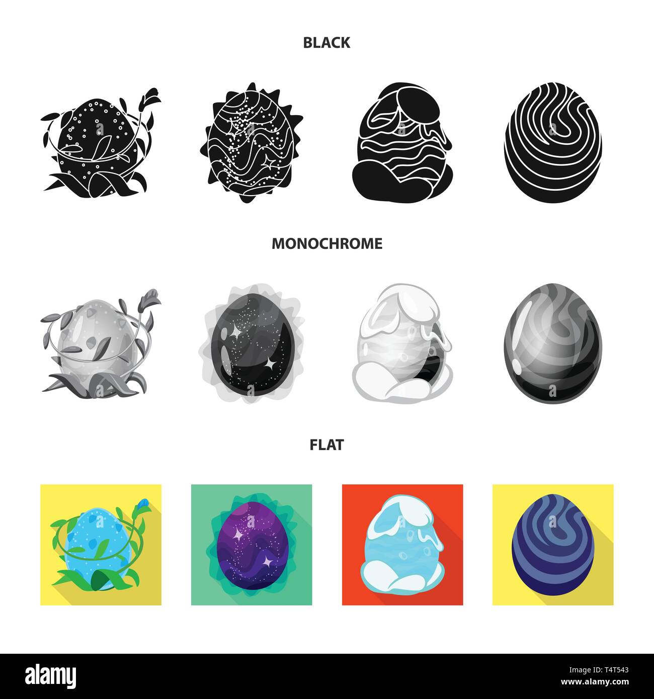 Vector illustration of animal and prehistoric icon. Collection of ...