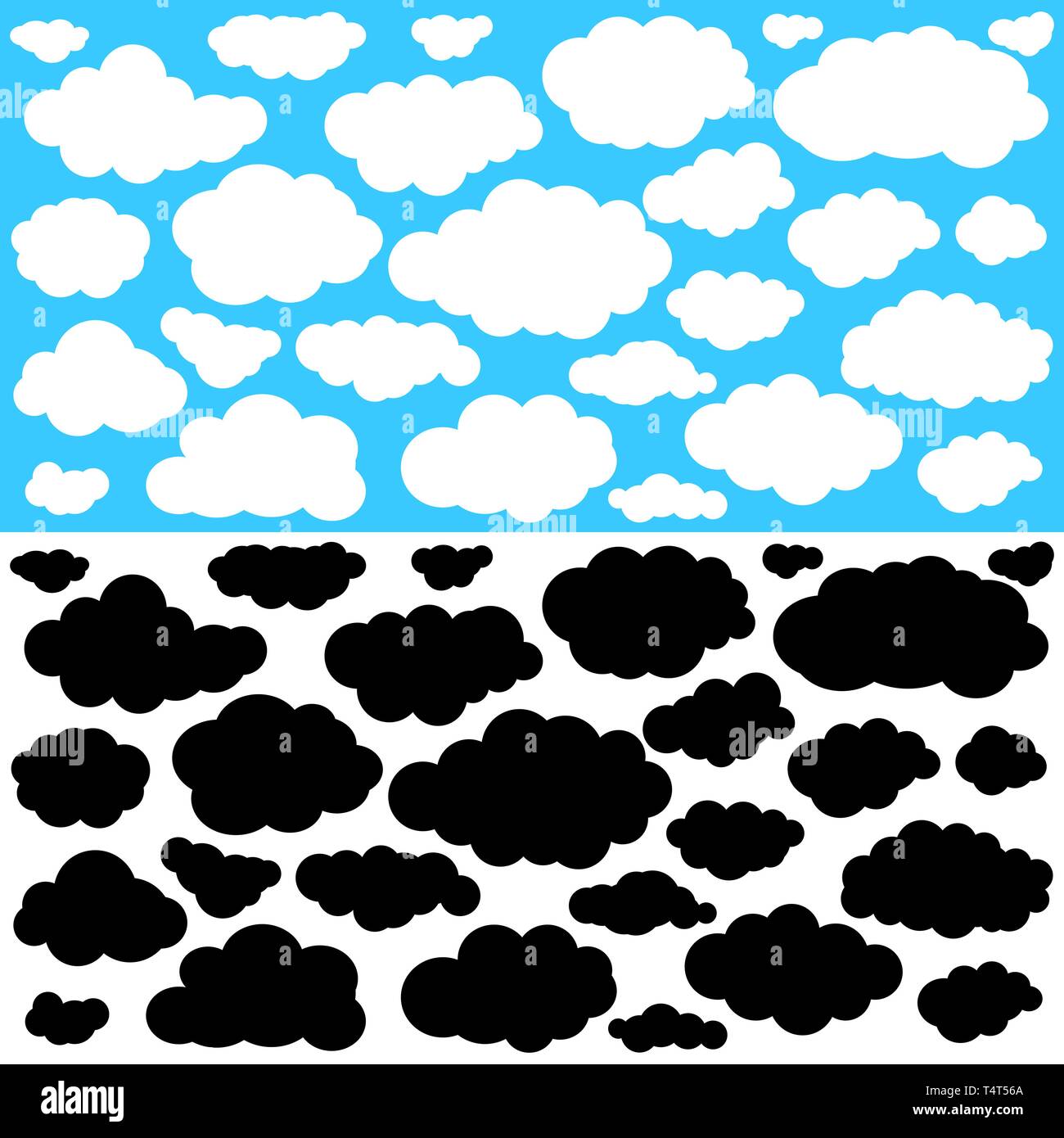 Set of clouds vector background Stock Vector Image & Art - Alamy