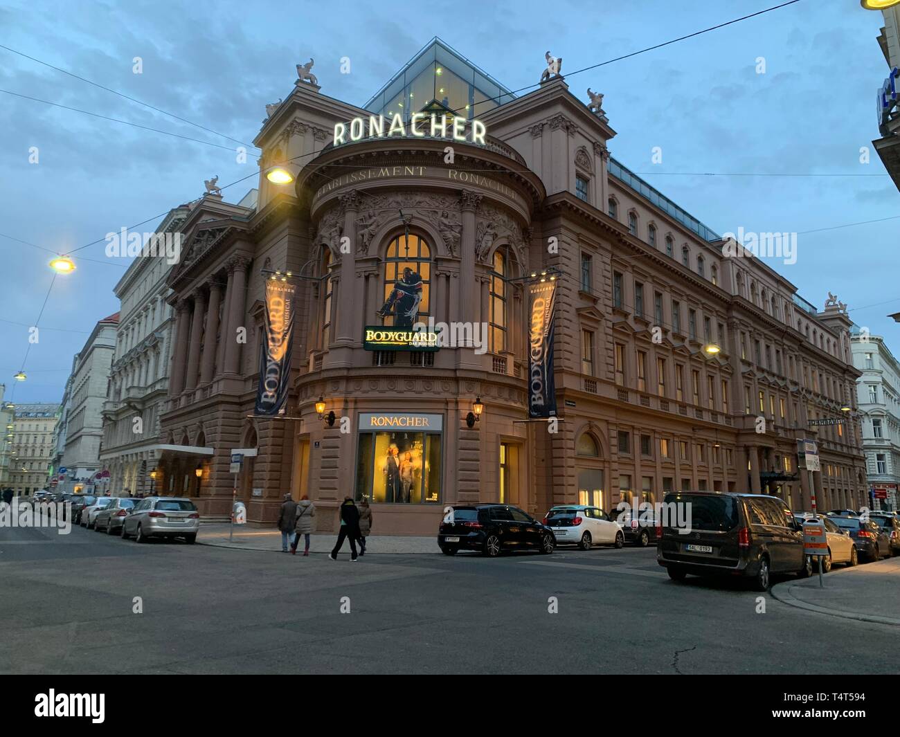 ronacher facade, the one of famous of theatre in vienna Stock Photo - Alamy